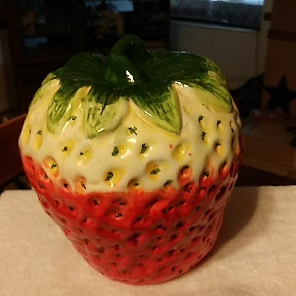 Accents | Vintage Ceramic Hand Painted Strawberry Piggy Bank | Poshmark